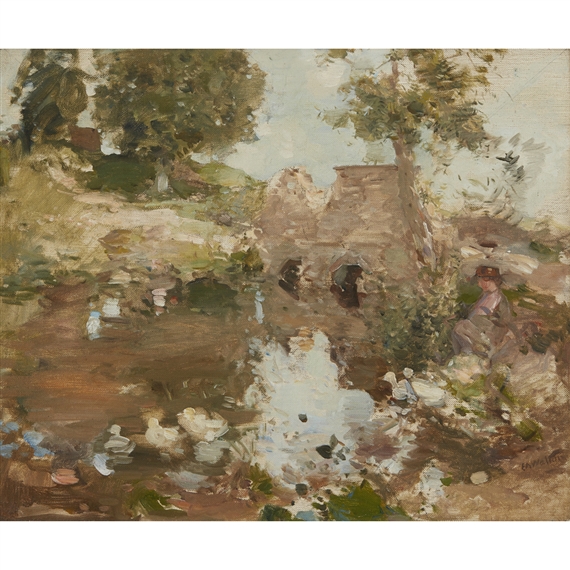 Edward Arthur Walton | The Duck - Pond | MutualArt