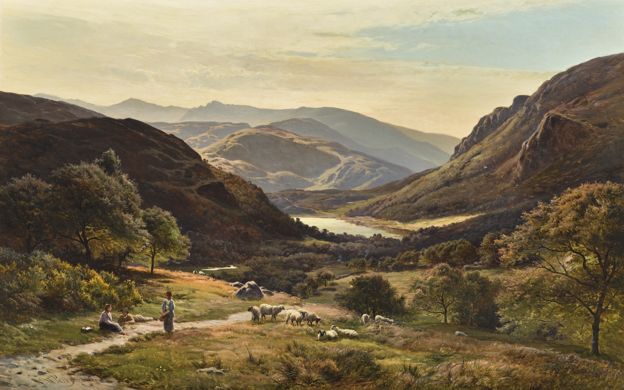 Sidney Richard Percy | RYDAL WATER, WESTMORLAND (1880) | MutualArt