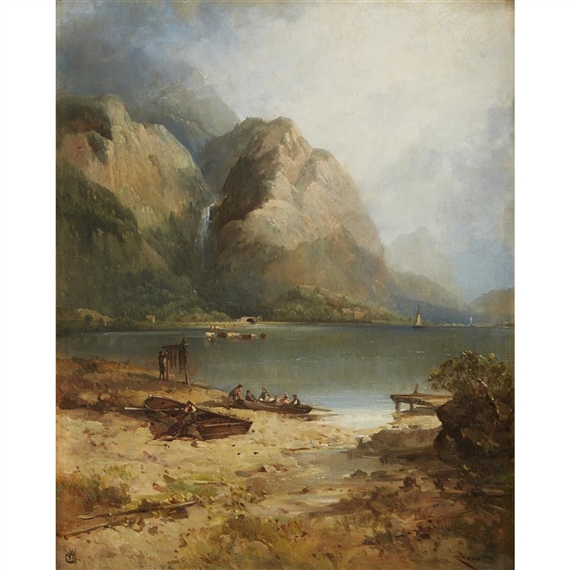 Andrew Melrose | SALMON FISHING ALONG THE DELAWARE RIVER GAP | MutualArt
