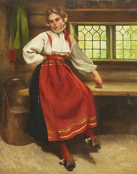 August Hagborg | Dalkulla i interiör | MutualArt