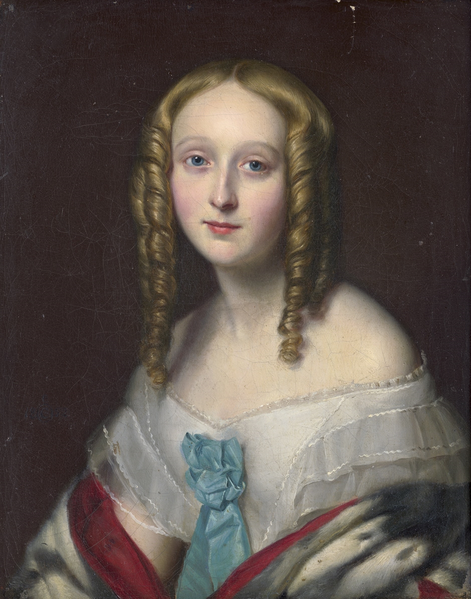 Carl Wilhelm Friedrich Oesterley | Portrait of a young lady (1848 ...