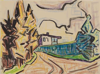 Karl Schmidt-Rottluff | Landscape with path | MutualArt