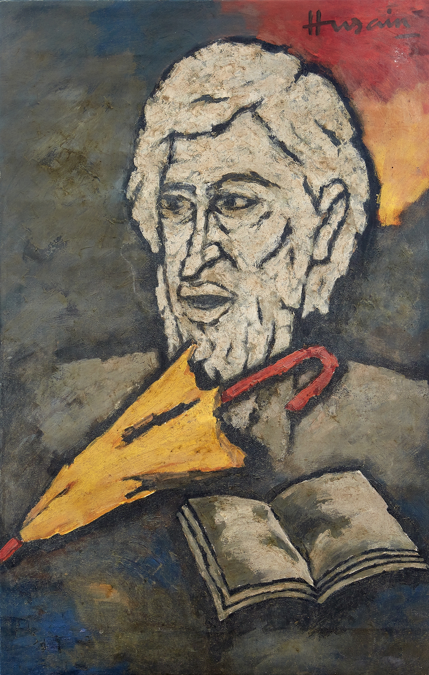Maqbool Fida Husain | Self Portrait | MutualArt