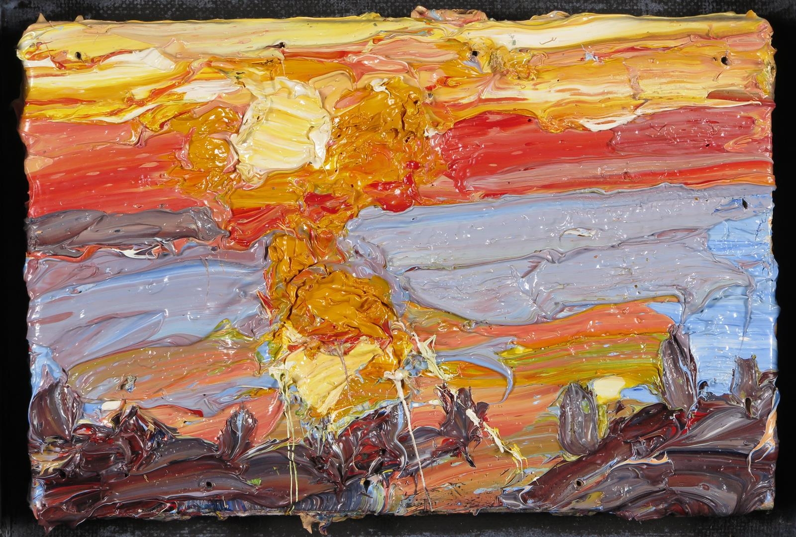 George Rowlett | Two Works: Afterglow over Sheppey from Whitstable ...