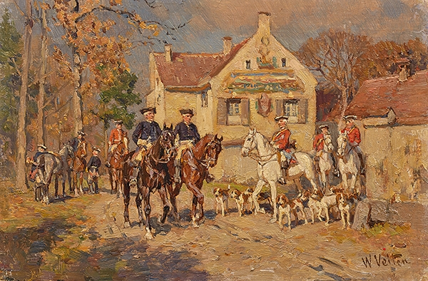 Wilhelm Velten | Aufbruch zur Jagd | MutualArt