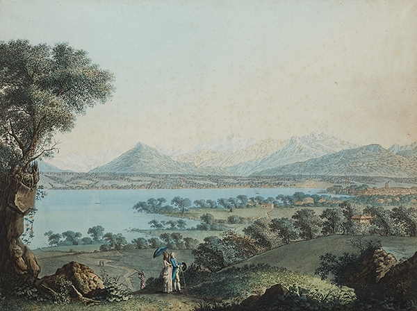 Carl Ludwig Hackert | «Vuë du Montblanc et une partie de Genève». Blick ...