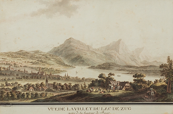 Carl Ludwig Hackert | «Vue de la ville et du lac de Zug prise de la ...