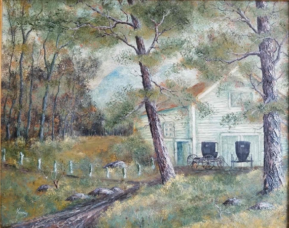 Al Koenig | Amish Barn and Buggy scene | MutualArt