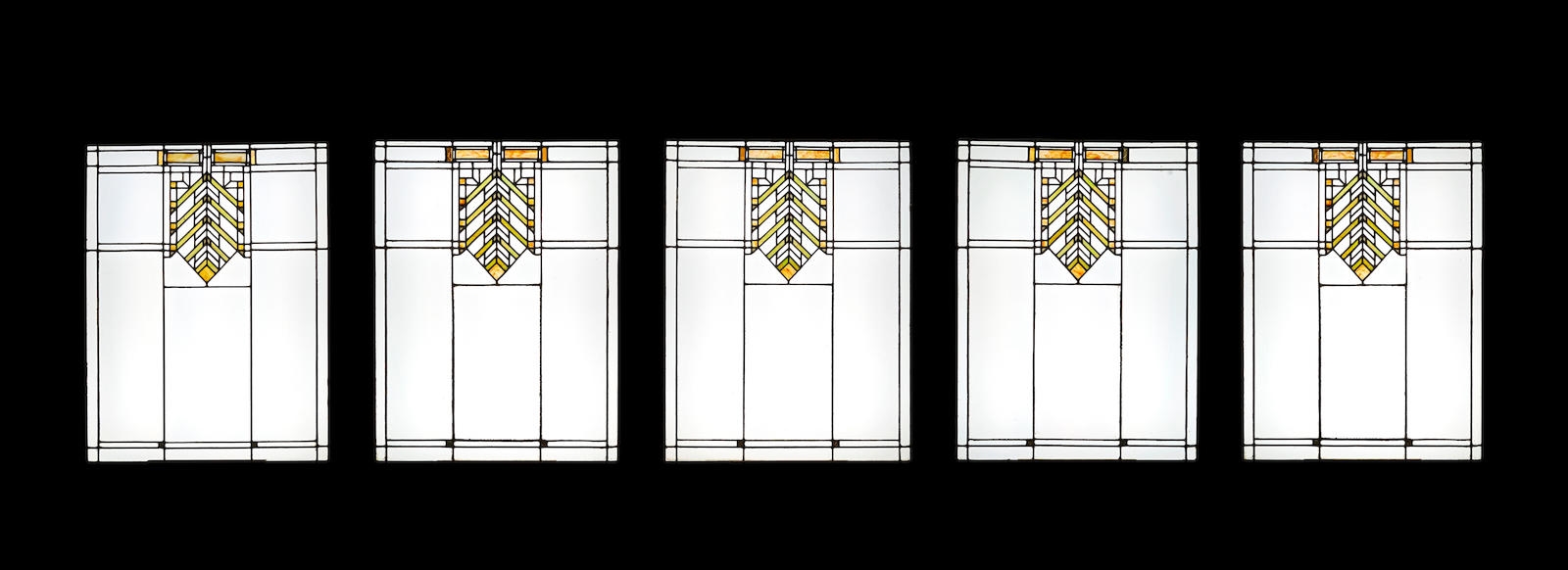 Frank Lloyd Wright | Five Leaded Glass Windows for the Joseph Walser ...