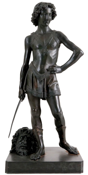 Andrea del Verrocchio | David with Goliath's head | MutualArt