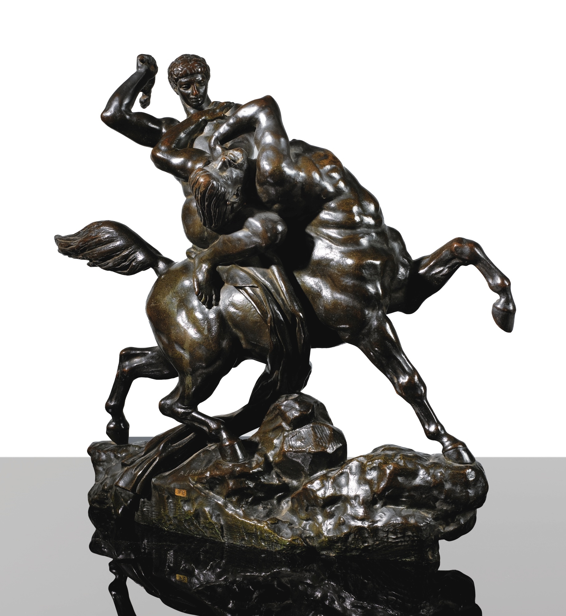 Antoine-Louis Barye | THESEUS FIGHTING THE CENTAUR BIANOR | MutualArt