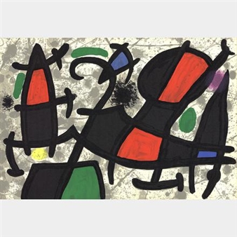 Miró Joan | FROM VERVE MAGAZINE - VERTICAL CENTER-FOLD AND TEXT VERSO ...