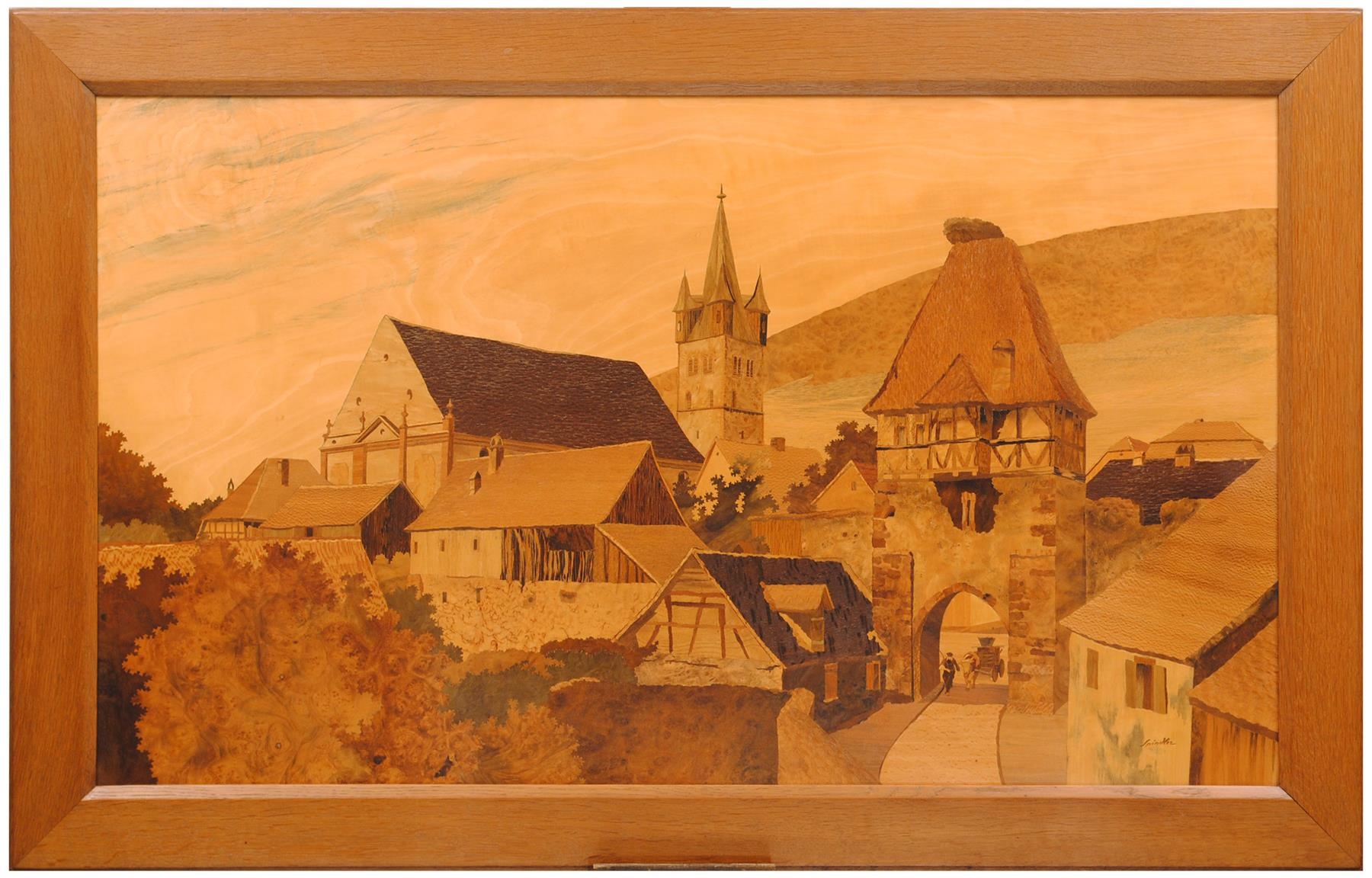 Paul Louis Spindler | Marquetry Architectural Landscape | MutualArt