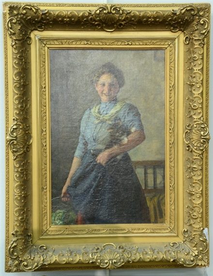 Edmund Adler | Holding the Kitten | MutualArt