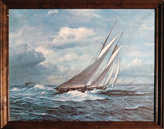 Johannes Holst | Sailboat in Wind (1959) | MutualArt