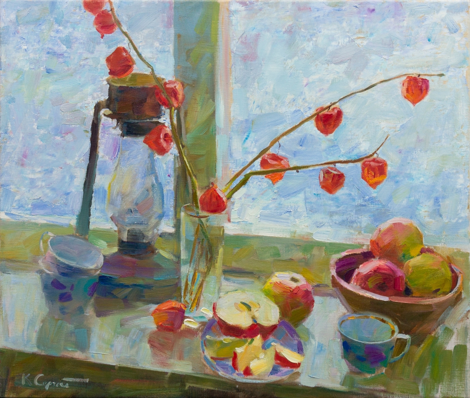 Sergey Kovalenko | STILL LIFE WITH FRUIT AND FLOWERS | MutualArt