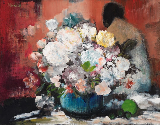 Jack Markell | Flowers and Red Figure (1969) | MutualArt