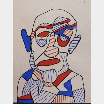 Jean Dubuffet | Male Portrait | MutualArt