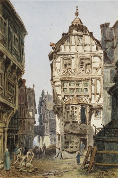 Daniel Fowler | European Town Square (1892) | MutualArt