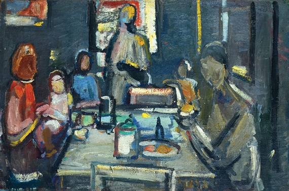 Aharon Giladi | Family at the Table | MutualArt