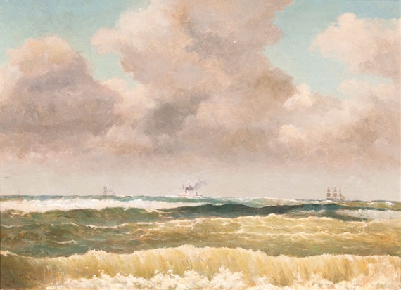 Carl Ludwig Bille | Ships at the Horizon | MutualArt