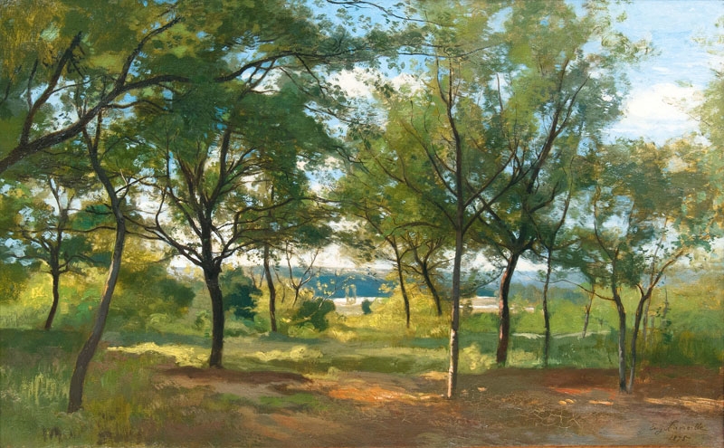 Eugène Antoine Samuel Lavieille | Sunlit Wood (1875) | MutualArt