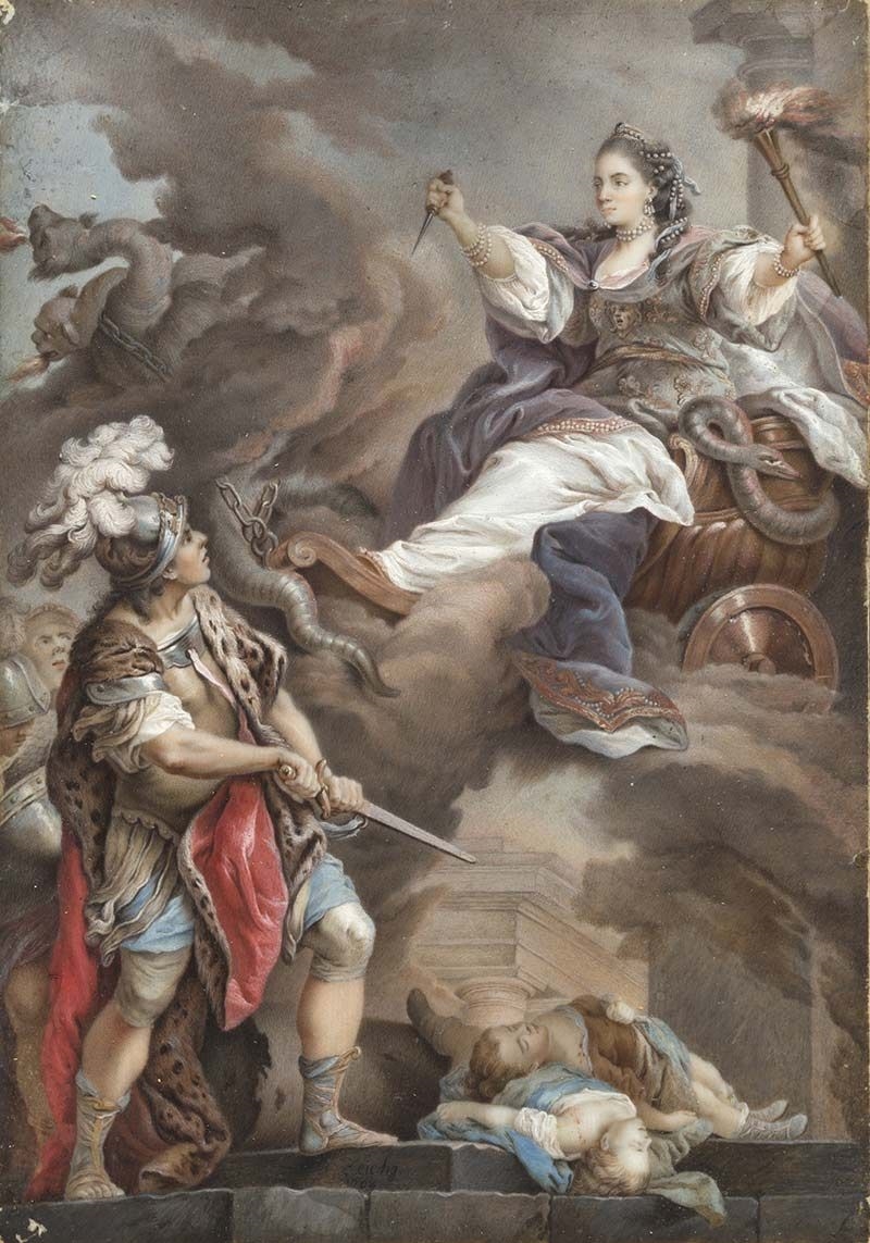 Polish School, 18th Century | Medea Subida en el Carro de Helio (1768 ...