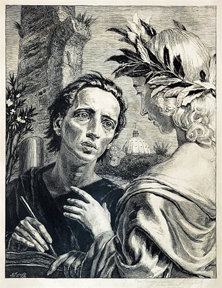 Max Švabinský - In Paradise, 1918, Woodcut