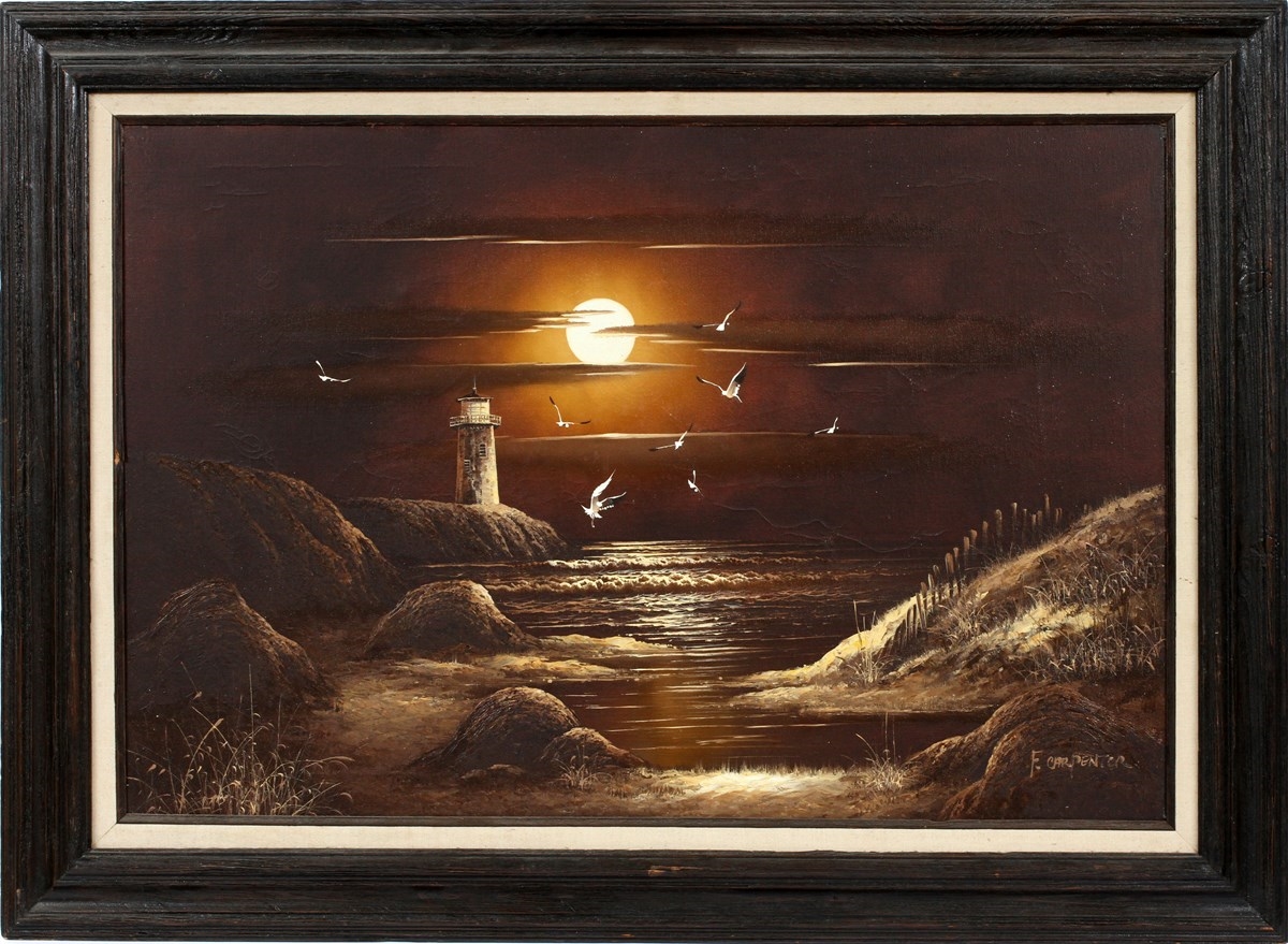 F. Carpenter | LIGHTHOUSE SCENE | MutualArt