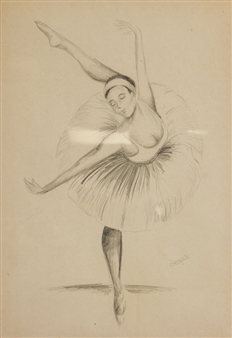 Edgar Degas | Drawing of ballerina | MutualArt