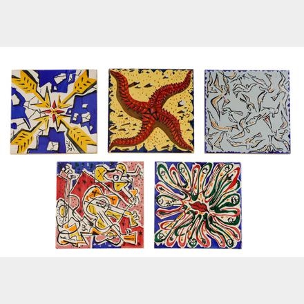 Salvador Dalí | five glazed ceramic tiles | MutualArt