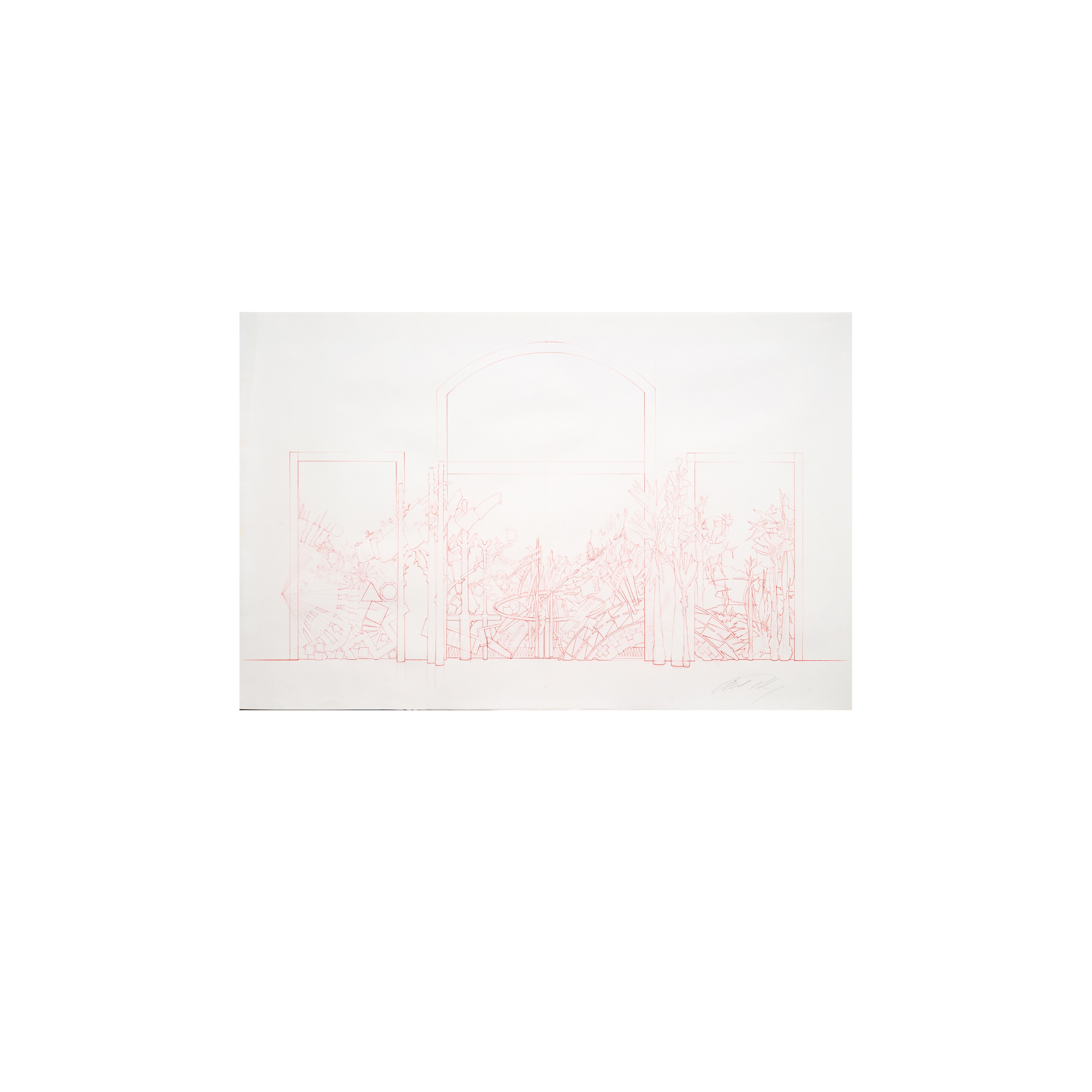 Albert Paley | Large format proposal drawing for Florida State ...