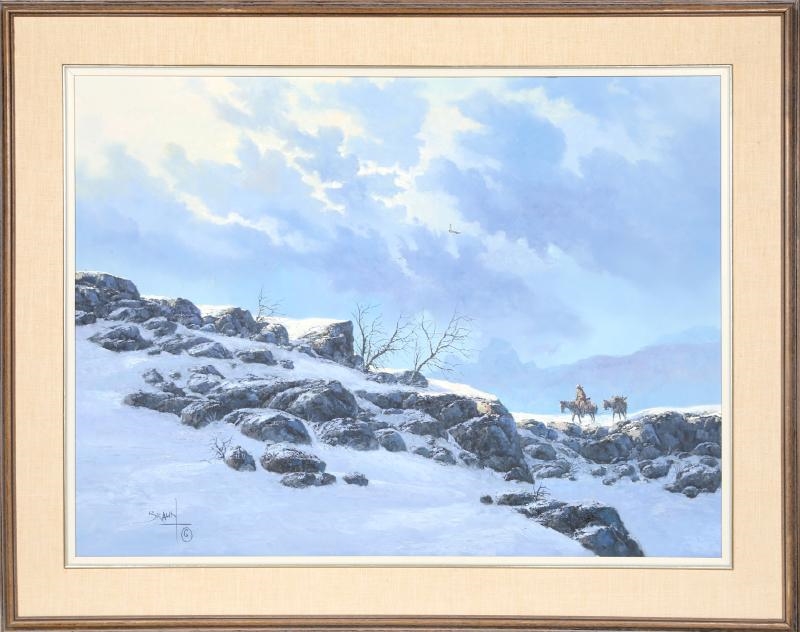 Jorge Tarallo | Cowboy in Snowy Landscape (Circa 1979) | MutualArt