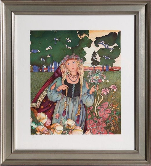 Jennie 'Gina' Tomao Stephanopoulos | Woman with Flowers (Circa 1979 ...