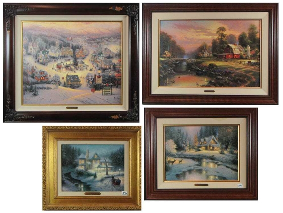 Thomas Kinkade | Sunset at Riverbend Farm | MutualArt