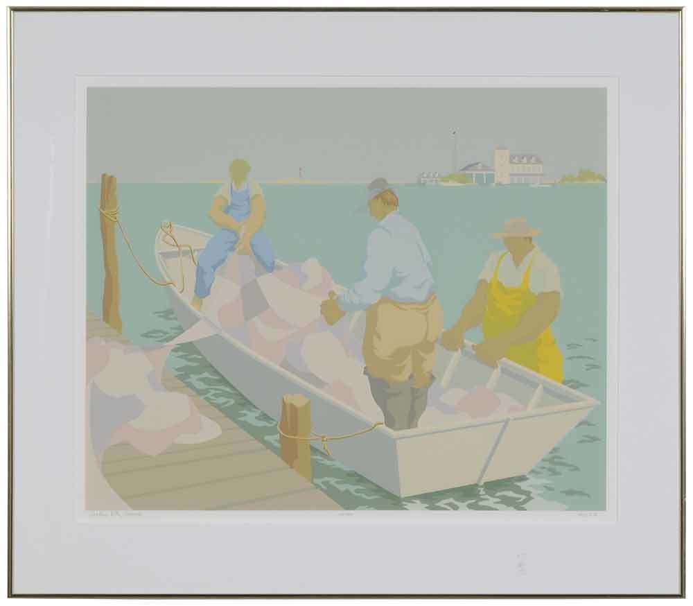 Claude Howell | Loading Nets, Ocracoke (1986) | MutualArt
