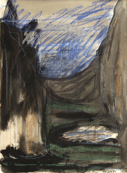 Erich Wulz | mountain landscape (1963) | MutualArt