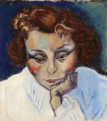 Ebbe Rode | Portrait of danish actress Helle Virkner | MutualArt