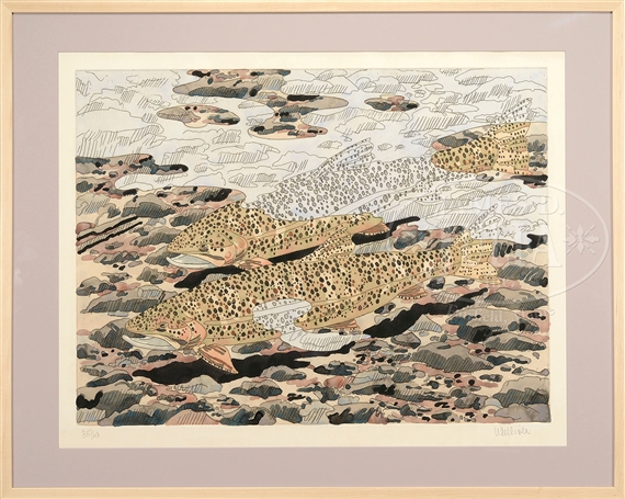 Neil Welliver | TROUT AND REFLECTION | MutualArt