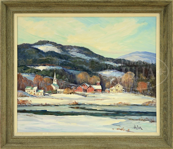 Otis Cook | NEW ENGLAND WINTER LANDSCAPE | MutualArt