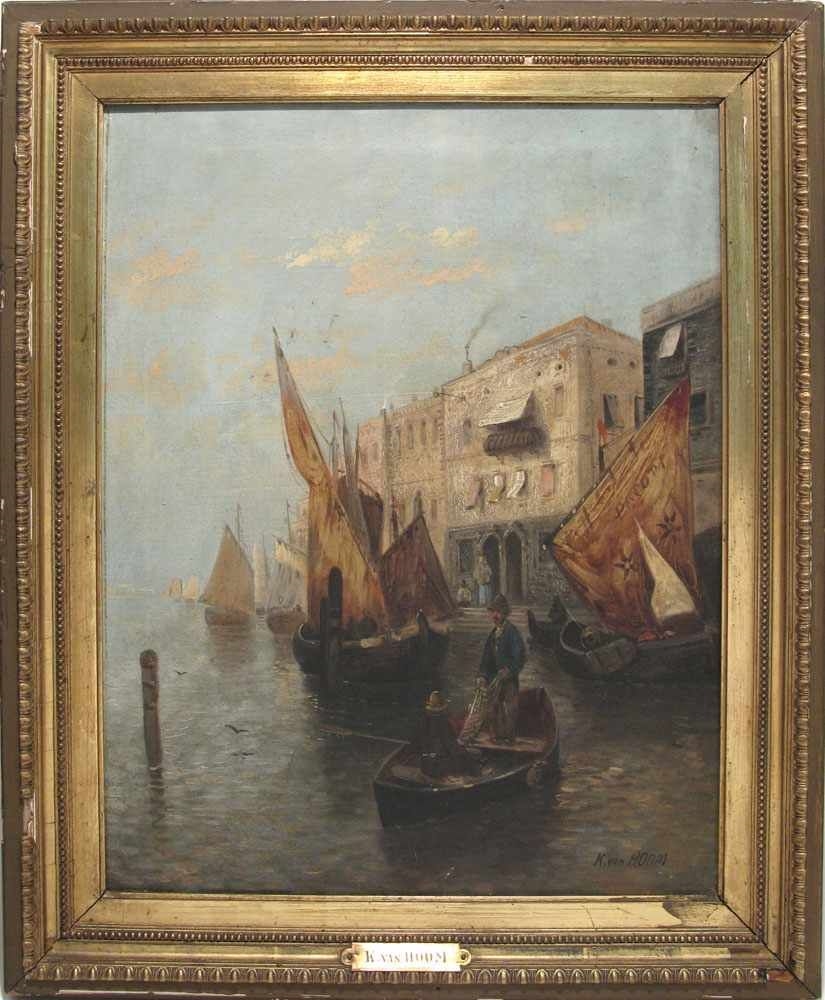 K. Van Hoom | Fischerboote im Hafen | MutualArt