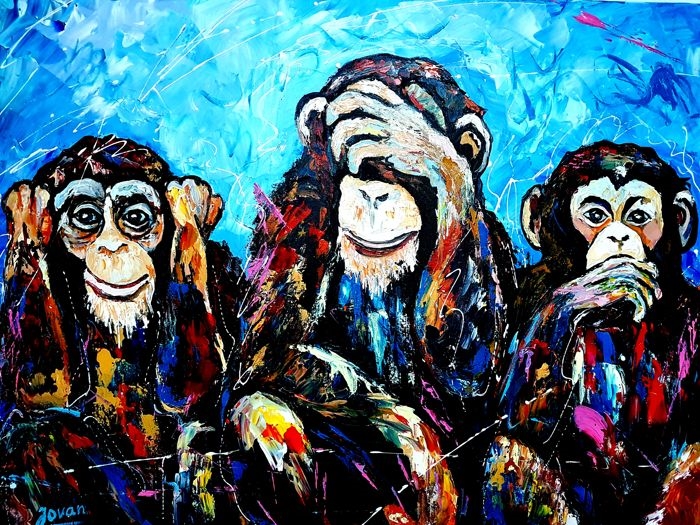 Jovan Srijemac | Monkey story, hear, see, and be silent (2017) | MutualArt