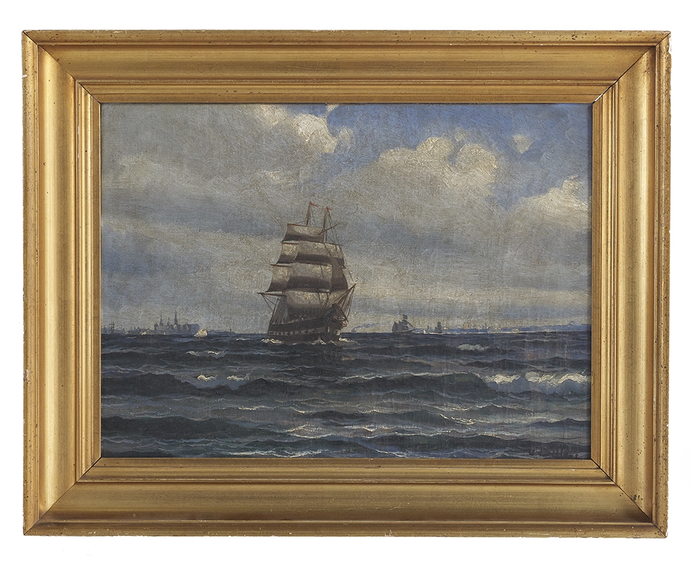 Vilhelm Bille | Ship at Sea | MutualArt