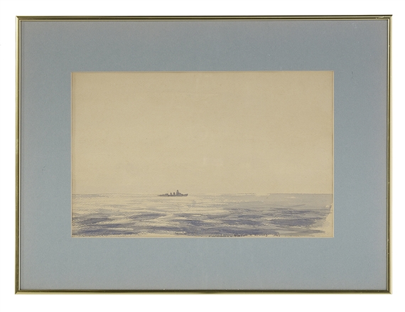 Newton Reeve Howard | Naval Ship at Sea in the South Pacific (1942 ...