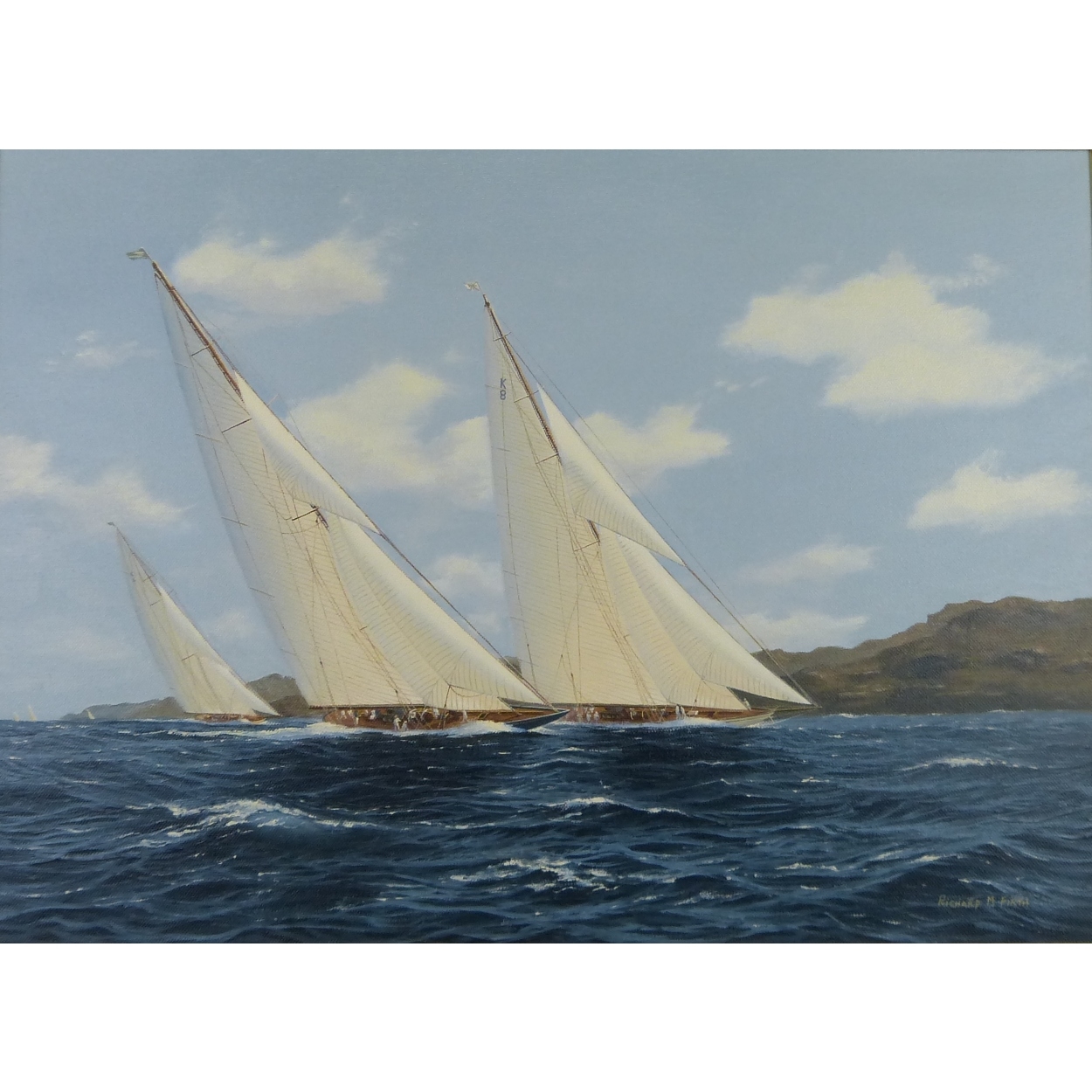 Richard M. Firth | Candida Edging Ahead of a J Class on the Solent ...