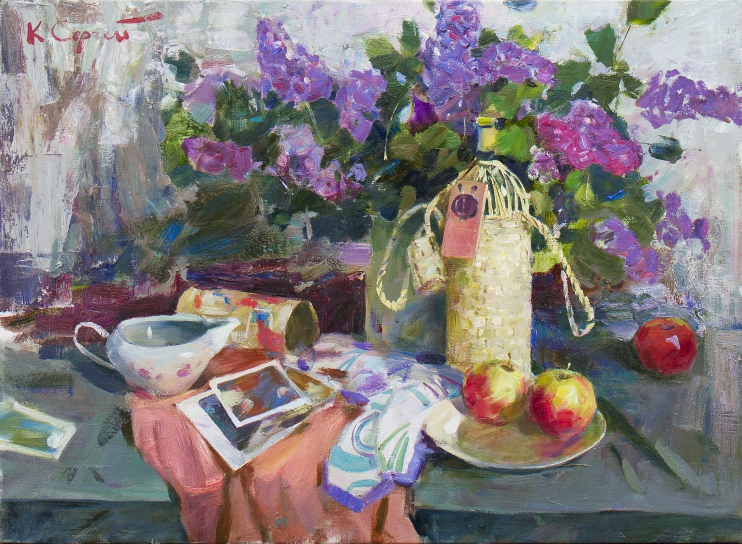 Sergey Kovalenko | STILL LIFE WITH DAFFODILS AND FRUIT (2017) | MutualArt