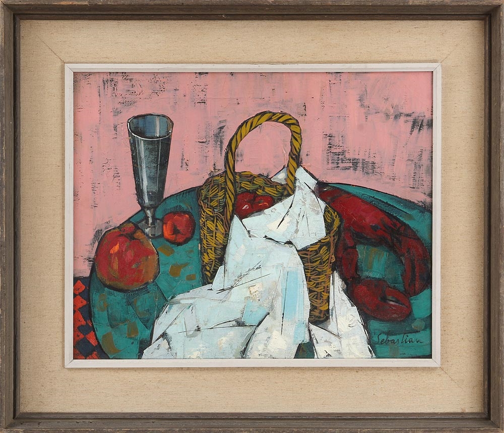 Gerard Sebastian | Still life with fruit and lobster | MutualArt