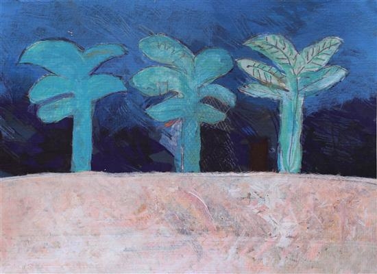 Calman Shemi | Three palm trees | MutualArt