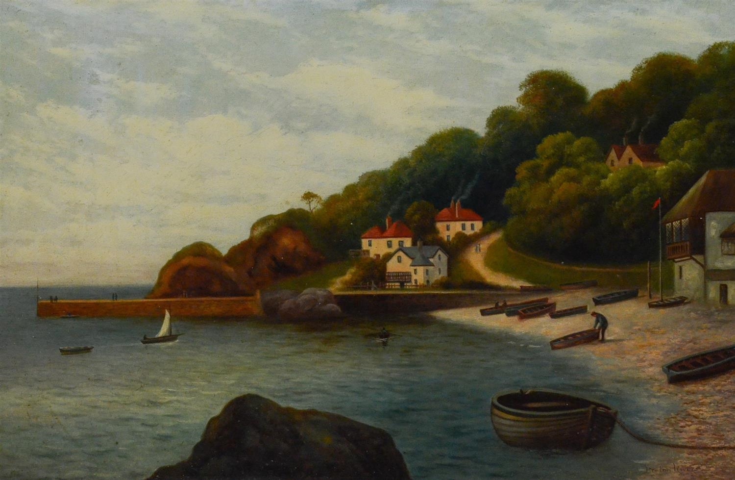 Denton Rivers | Harbor Village landscape | MutualArt