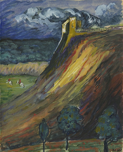 Marianne von Werefkin | Church in a Mountain Landscape (1920) | MutualArt